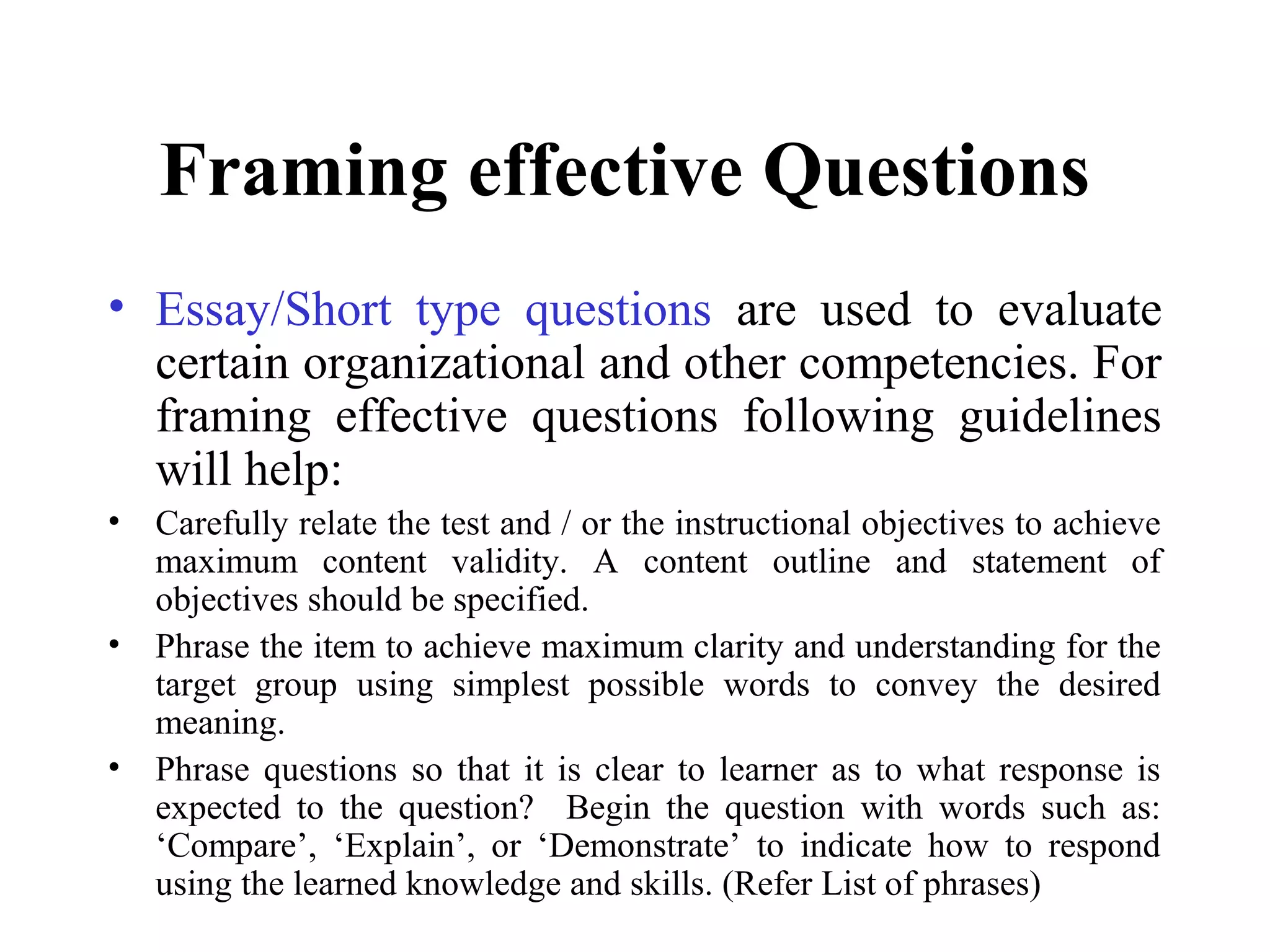 Question Paper Setting | PPT