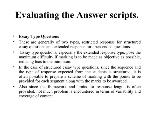 Question Paper Setting | PPT