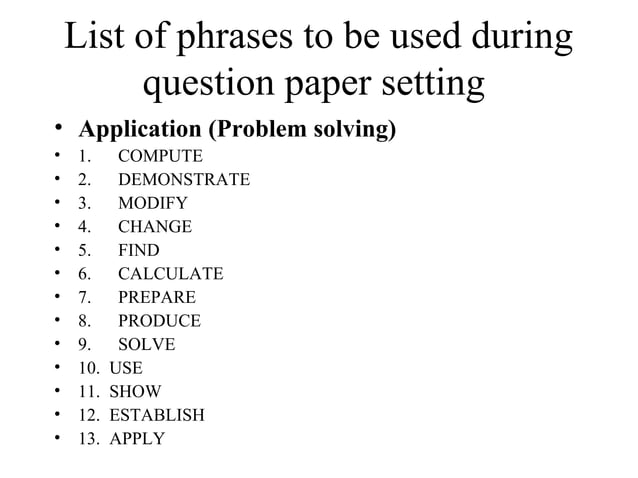 Question Paper Setting | PPT