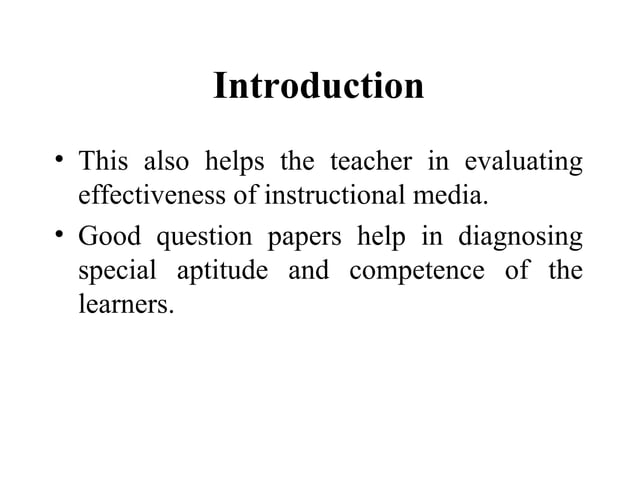 Question Paper Setting | PPT