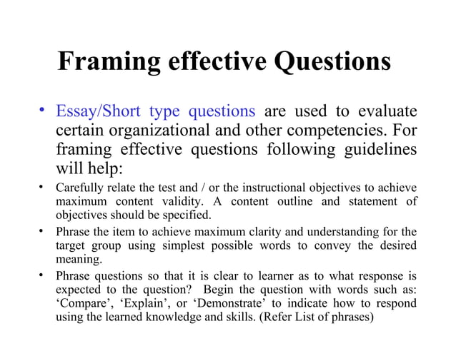 Question Paper Setting | PPT