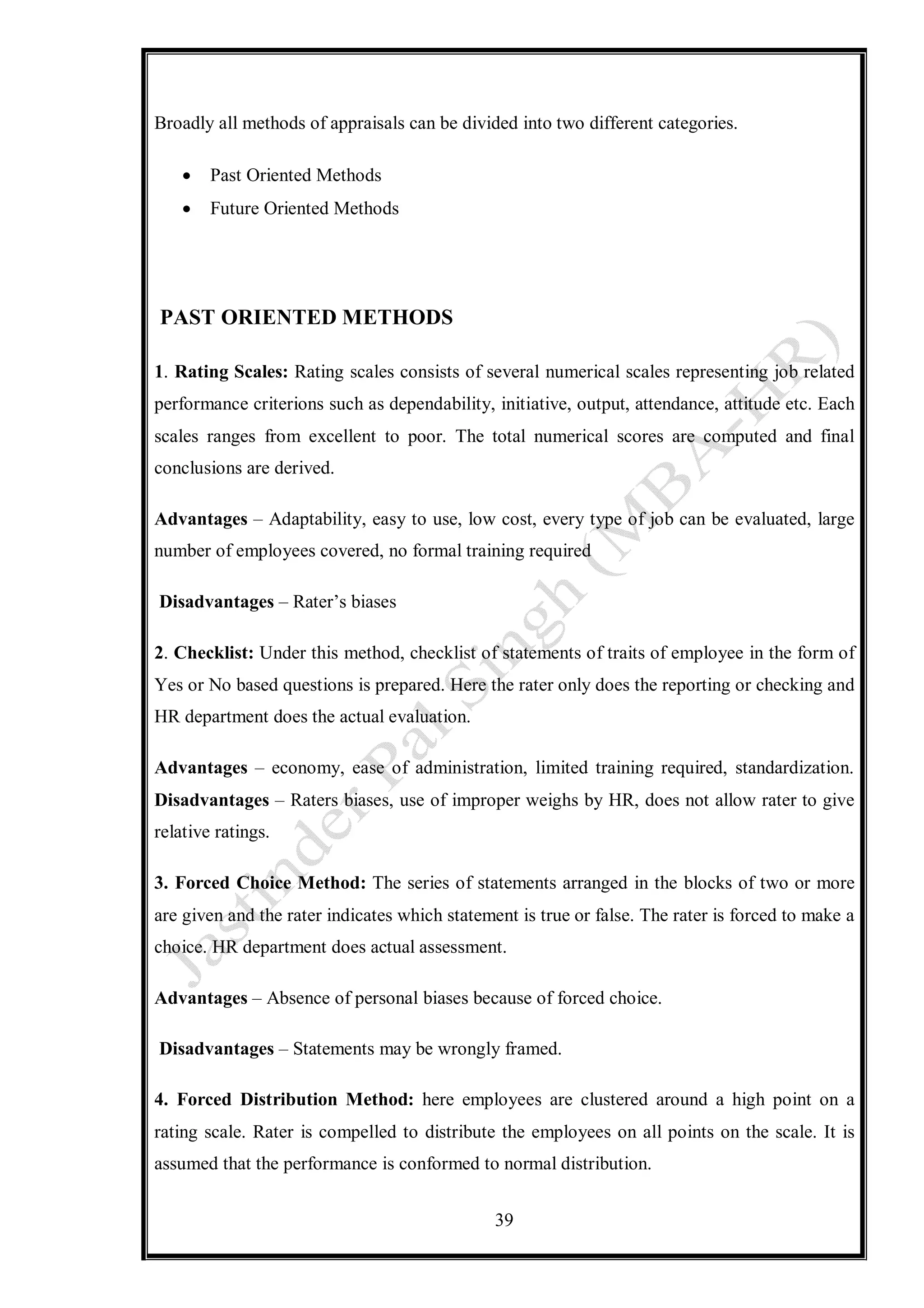 Performance appraisal (MBA summer training project) (Report File) | PDF