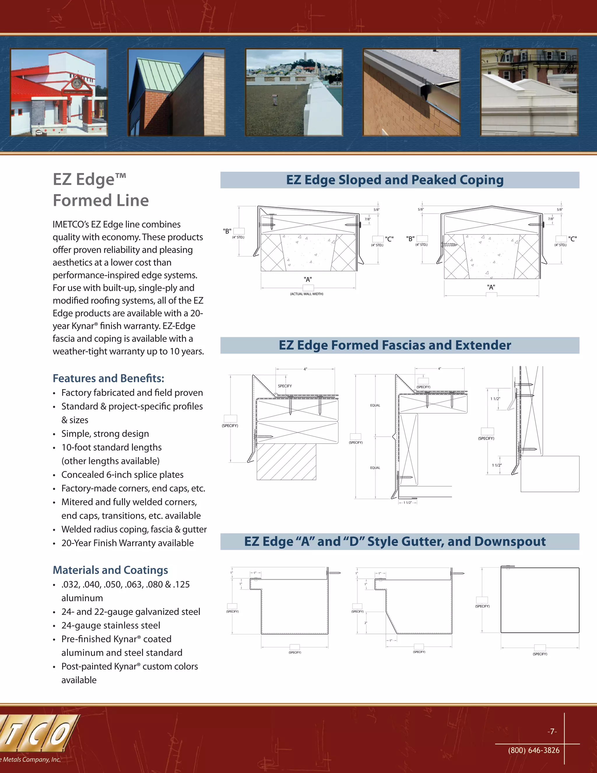 Performa edge metal_fascia_and_coping_from_imetco-brochure | PDF