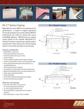 Performa edge metal_fascia_and_coping_from_imetco-brochure | PDF