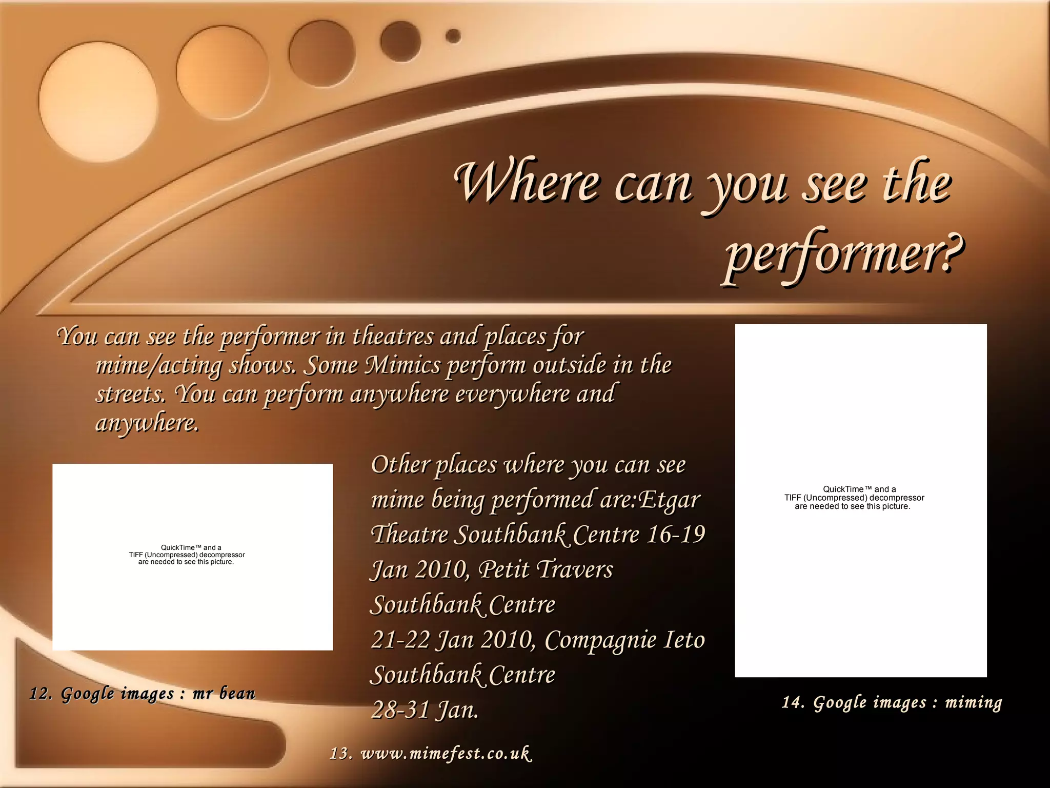 Performance - 2.1 Developement of Mime (Mime PowerPoint) | PPT