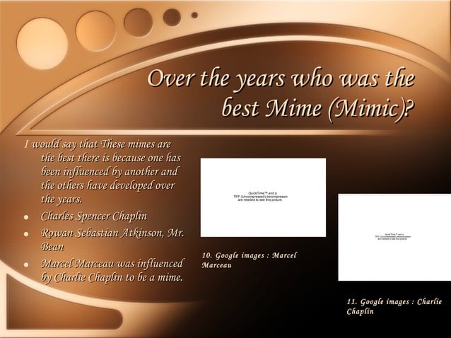 Performance - 2.1 Developement of Mime (Mime PowerPoint) | PPT