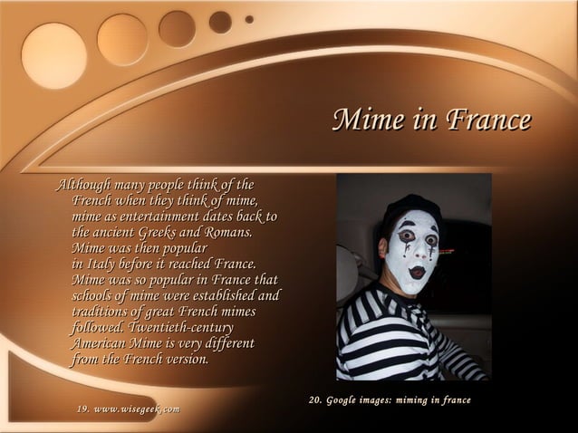 Performance - 2.1 Developement of Mime (Mime PowerPoint) | PPT