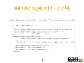 Performance Analysis and Monitoring with Perf4j | PPT
