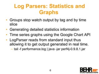Performance Analysis and Monitoring with Perf4j | PPT