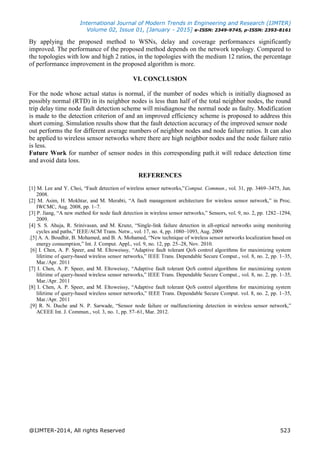 Performance Analysis of Fault Detection in Round Trip Delay and Path Wireless Sensor Networks | PDF