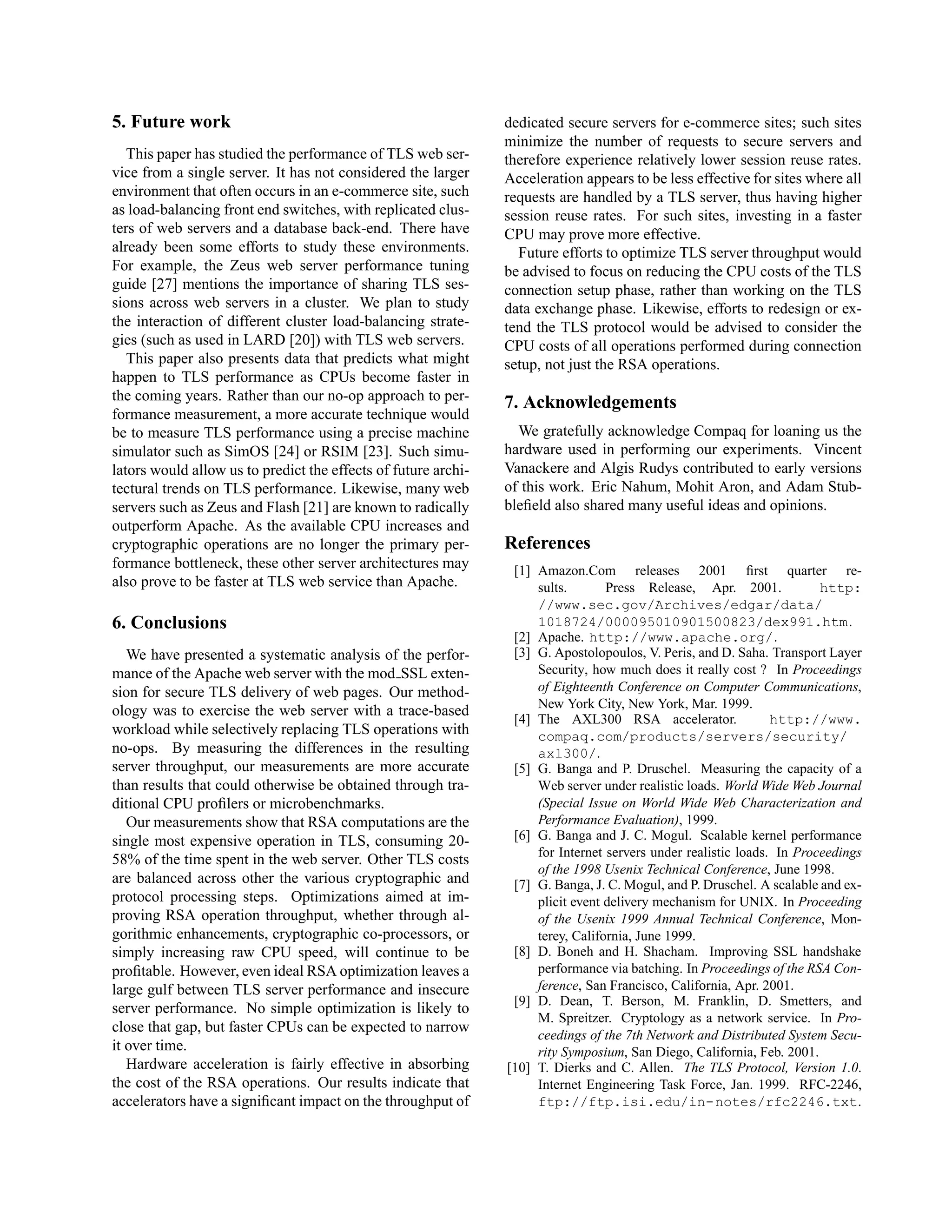 Performance Analysis Of Tls Web Servers Pdf