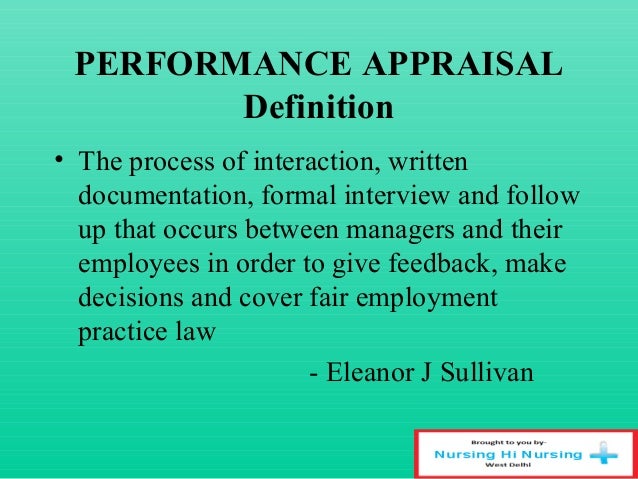 Performance appraisal