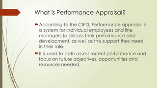 Performance Appraisal - Differences between performances | PPTX