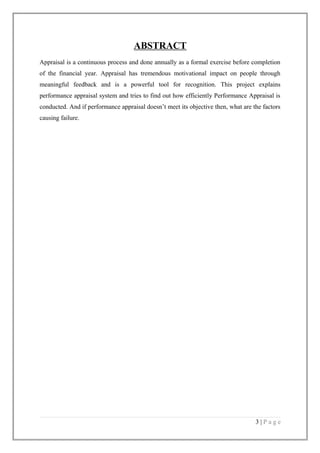 Performance appraisal-project-report | DOC