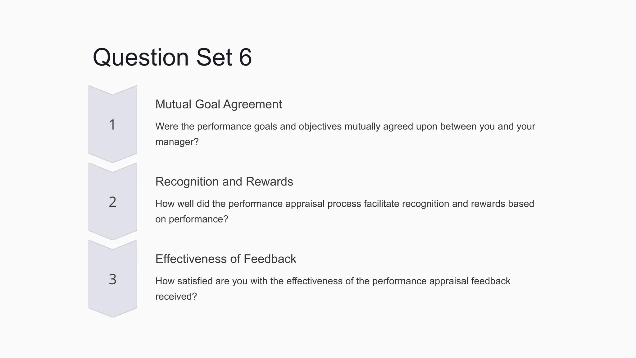 Performance Appraisal Survey Sample Questions | PPTX