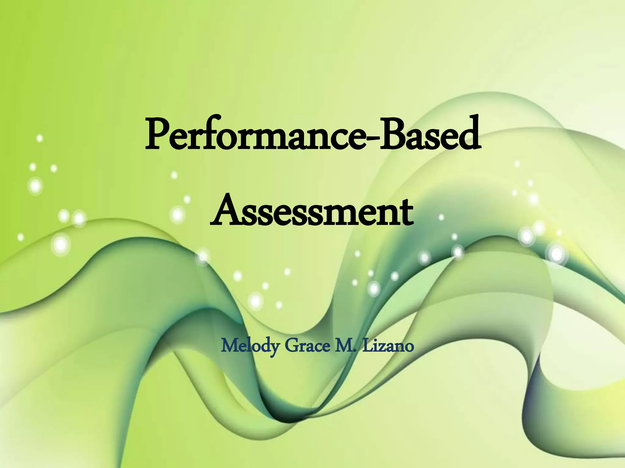 Performance-based Assessment | PPT