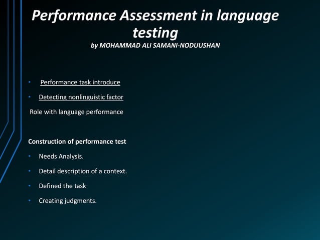 Performance based-assessment | PPT