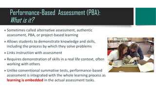 Comprehensive Guide to Performance-Based Assessment in Education | PDF
