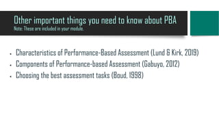 Comprehensive Guide to Performance-Based Assessment in Education | PDF