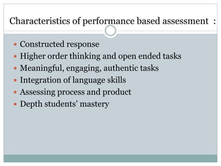 Performance Based assessment | PPTX