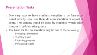 Performance based assessment | PPTX