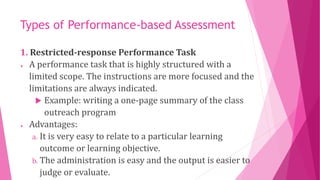 Performance based assessment | PPTX