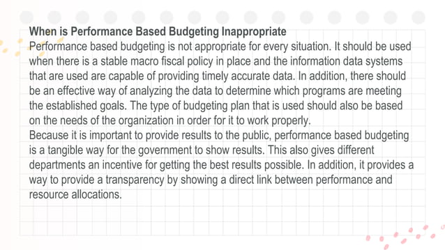 Performance-Based Budgeting.pptx | Business Accounting & Finance | Business