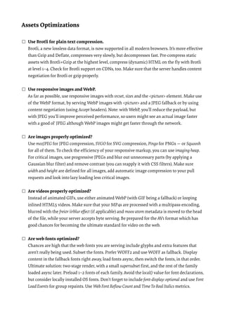 Front-End Performance Checklist 2020 | PDF | Web Development | Internet