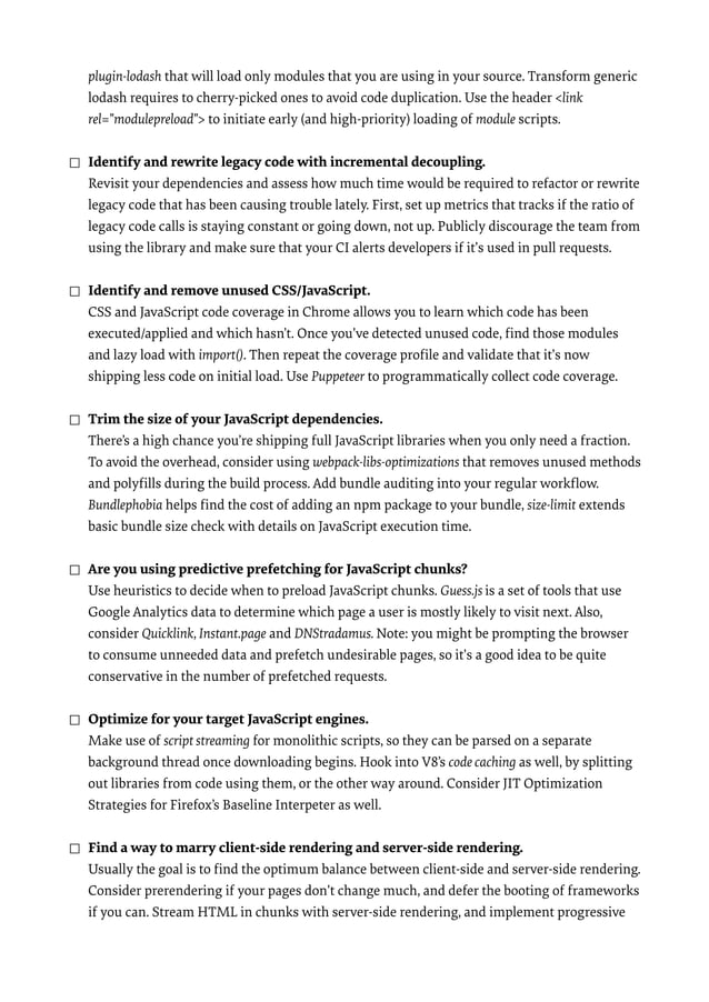Front-End Performance Checklist 2020 | PDF | Web Development | Internet