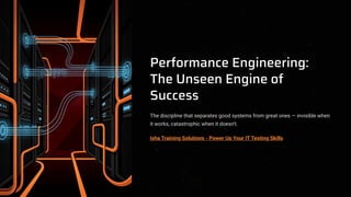 Performance-Engineering-Unseen-Engine QA | PDF