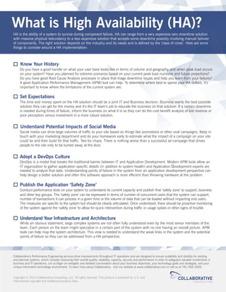 Considerations Checklist: What is High Availability (HA)? | PDF