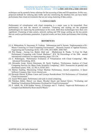 Performance Enhancement of Cloud Computing using Clustering | PDF