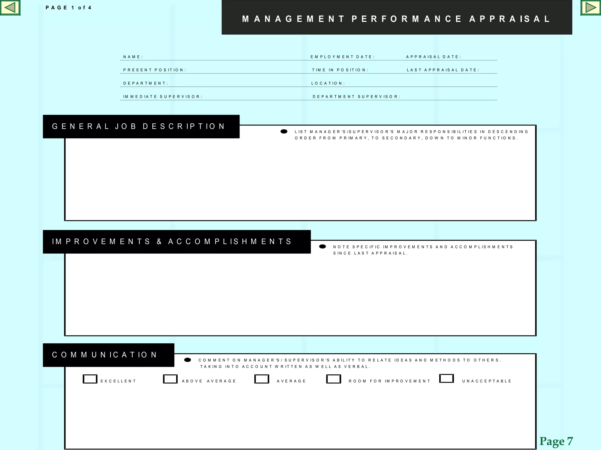 PERFORMANCE EVALUATION POWERPOINT | PPT