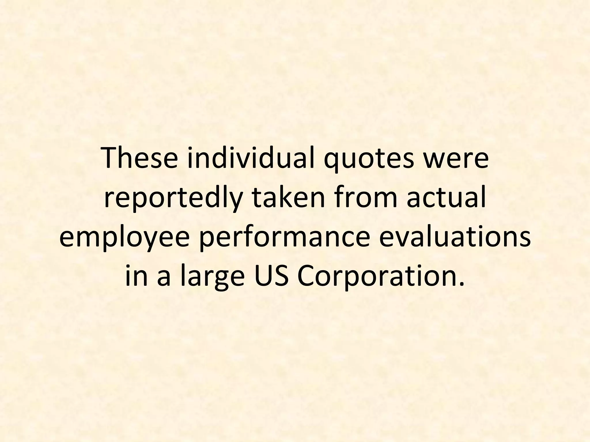 Performance Evaluation Quotes | PPT | Science