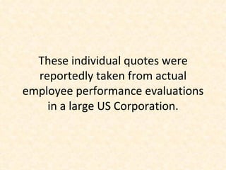 Performance Evaluation Quotes | PPT | Science