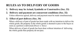SALE OF GOODS ACT, 1930 | PPT