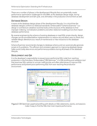 Performance Optimization: Incorporating Database and Code Optimzitation Into The IT Lifecycle | PDF