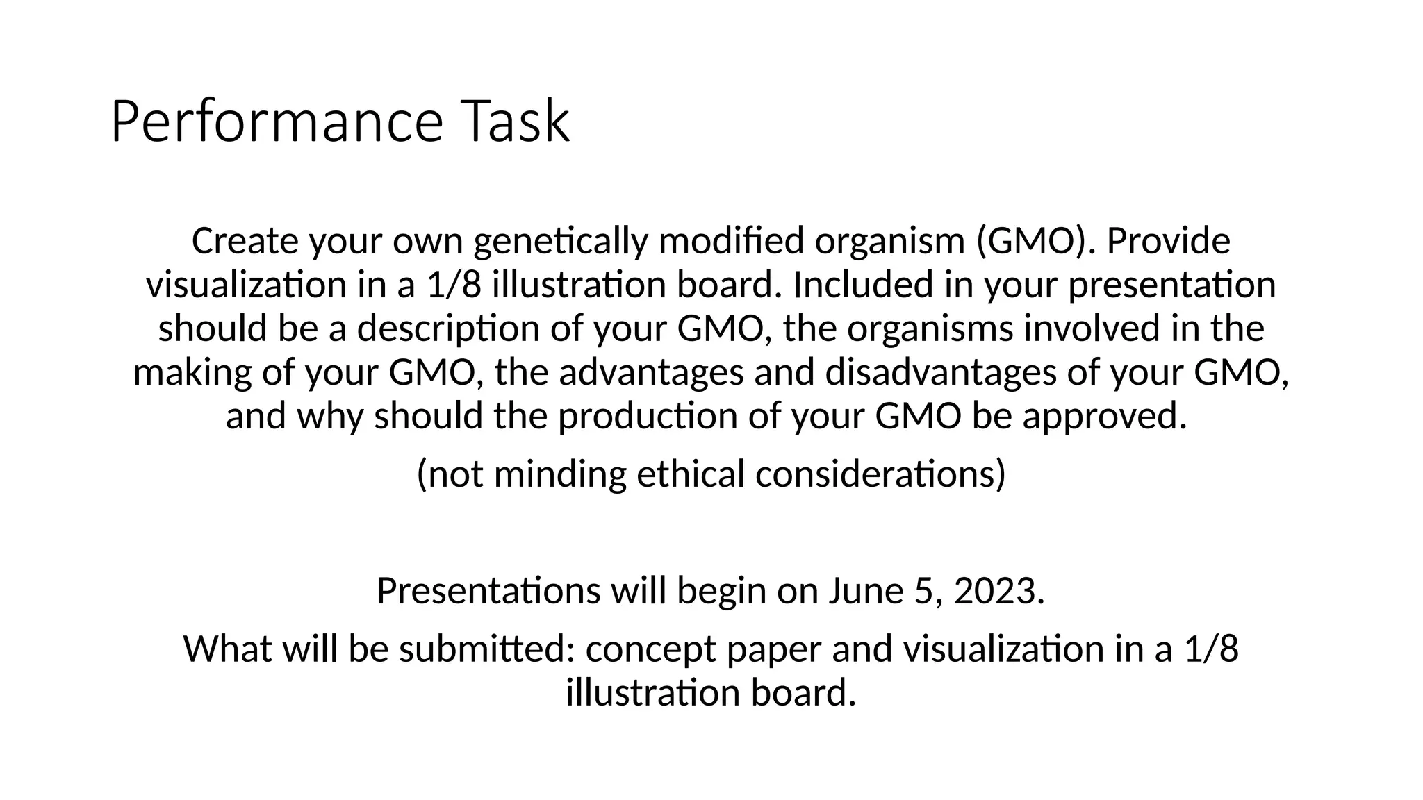 PERFORMANCE-TASK-BIOTECH SCIENCE TECHNOLOGY ENGINEERING | PPTX