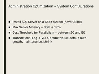 Performance Tuning And Optimization Microsoft SQL Database | PPT