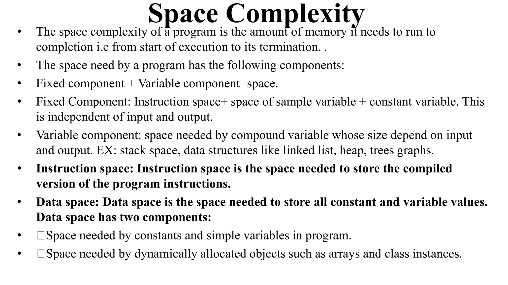 Performance analysis(Time & Space Complexity) | PPT Performance analysis(Time & Space Complexity) | PPT