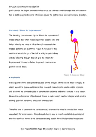 Analyse the Performance of a Sport Skill: Rugby Line-out Throw | DOCX