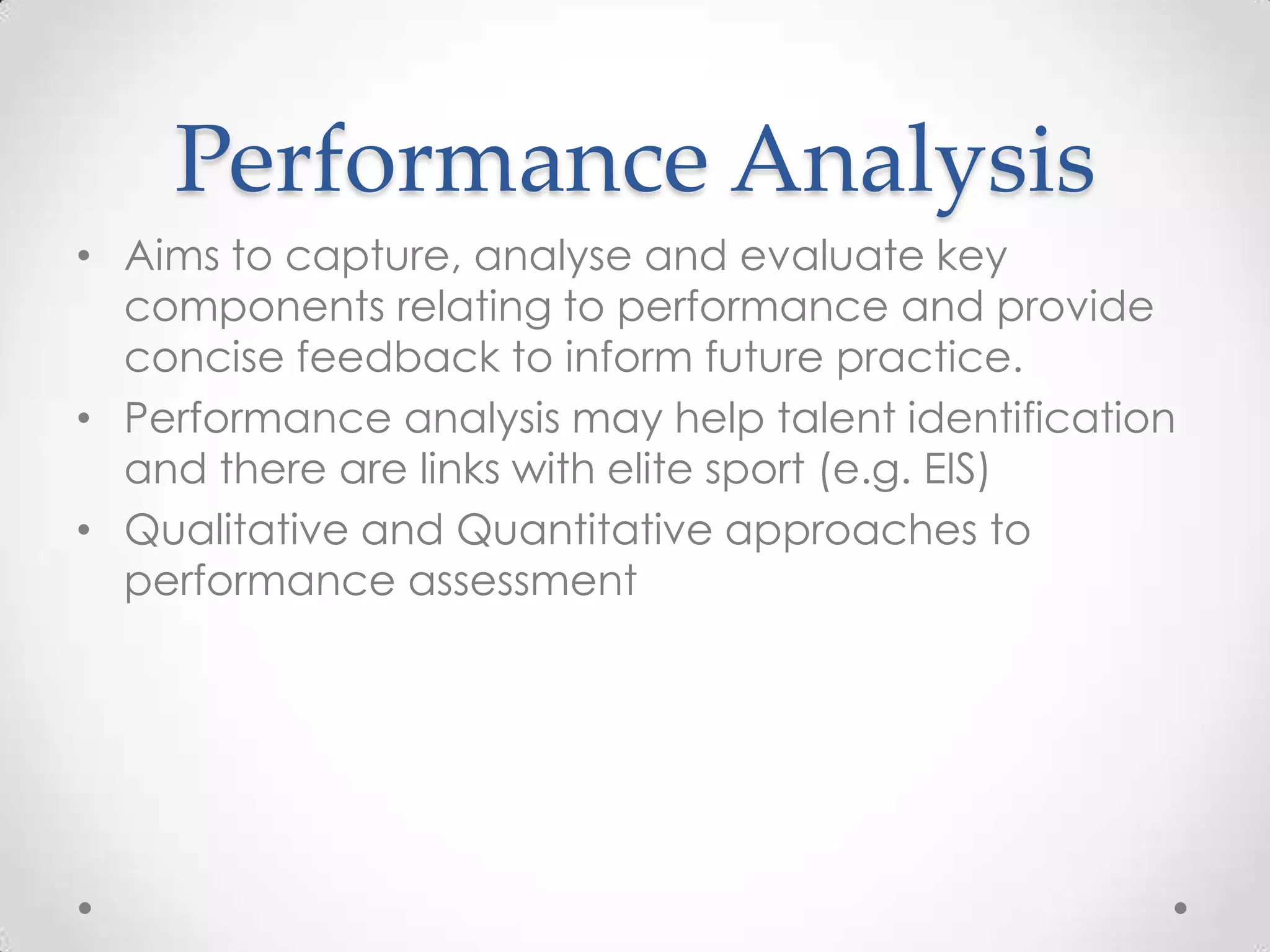 Performance analysis 2013 | PPTX