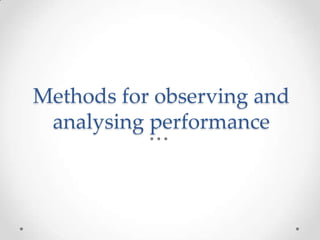 Performance analysis 2013 | PPTX