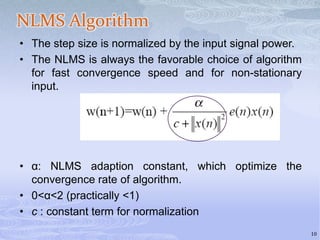 Performance analysis of adaptive noise canceller for an ecg signal | PPSX