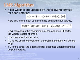 Performance analysis of adaptive noise canceller for an ecg signal | PPSX