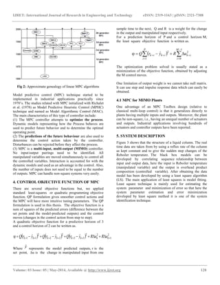 Performance analysis of a liquid column in a chemical plant by using mpc | PDF