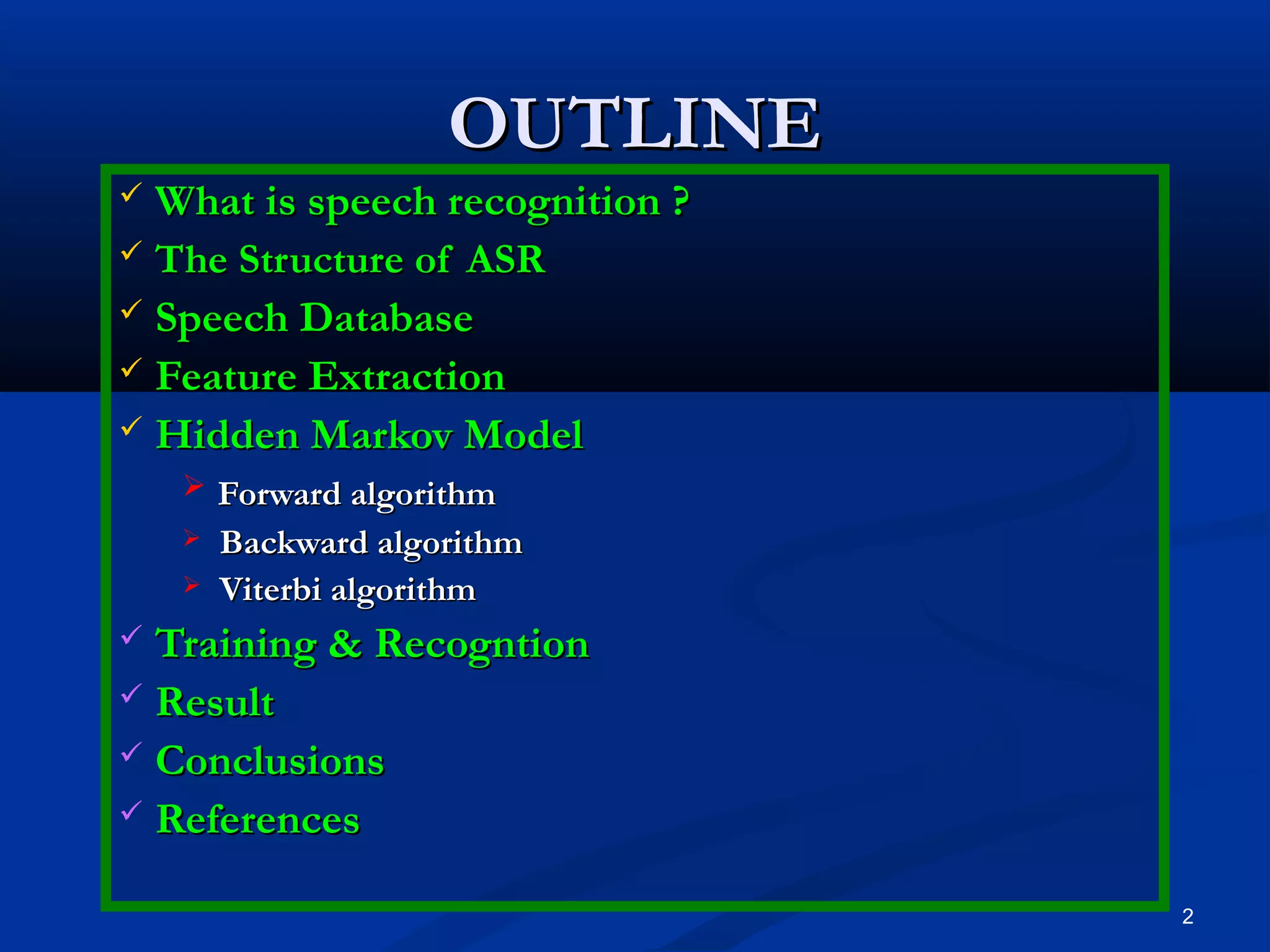Performance analysis of bangla speech recognizer model using hmm | PPT