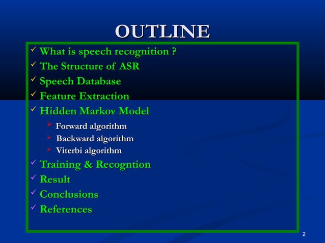Performance analysis of bangla speech recognizer model using hmm | PPT