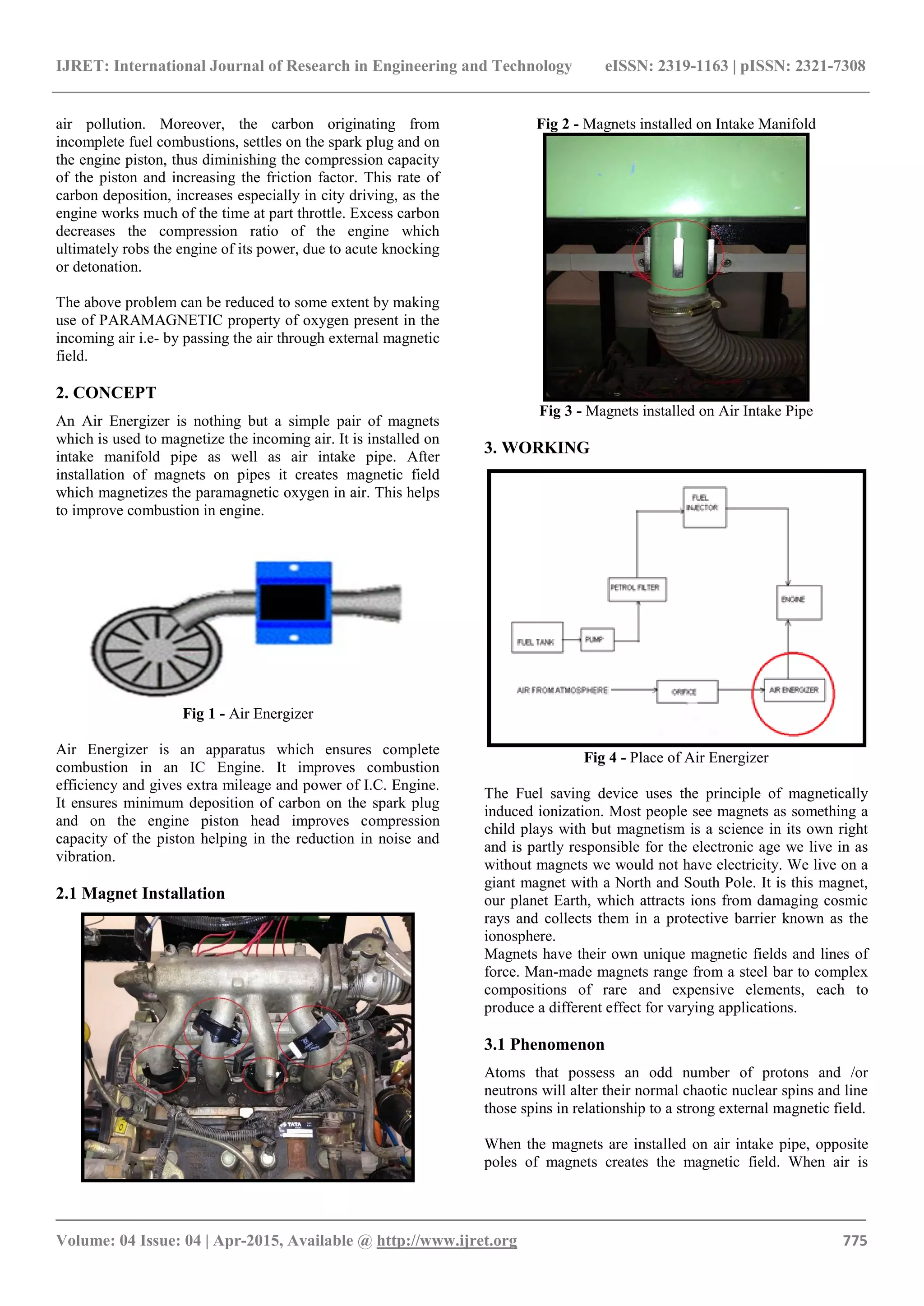 Performance analysis of ic engine using air energizer | PDF | Indoor ...