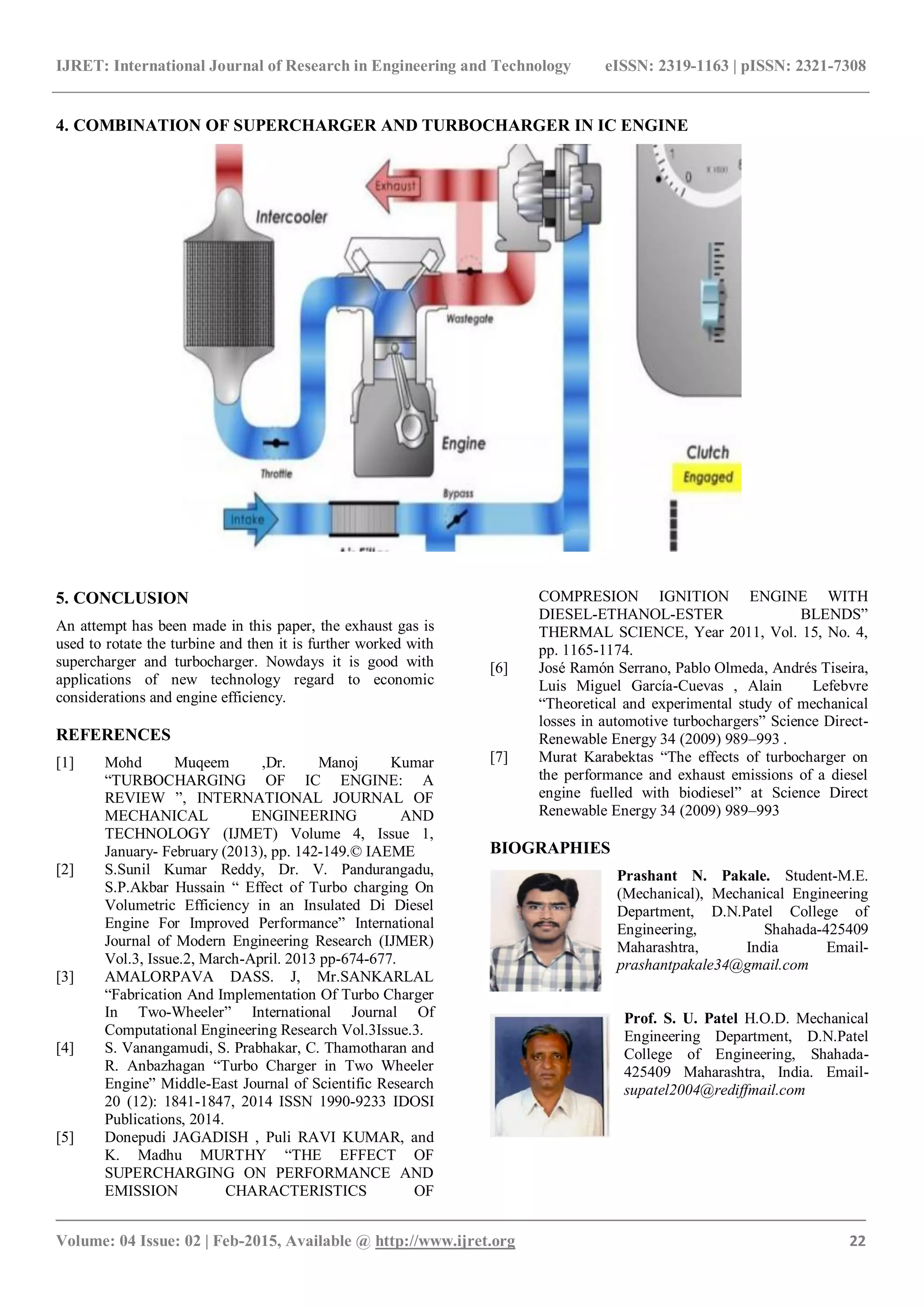 Performance analysis of ic engine using supercharger and turbocharger a ...